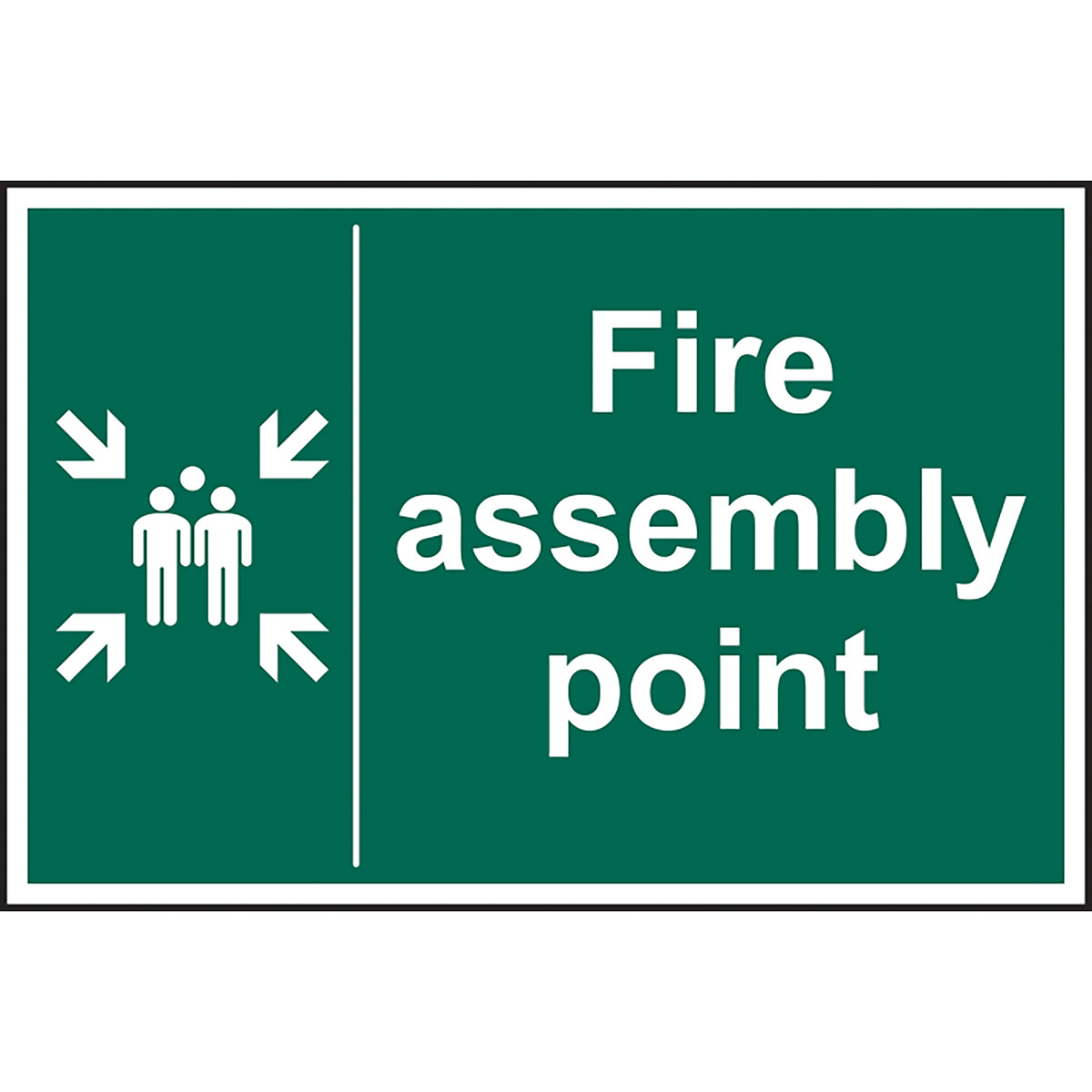 PVC "Fire Assembly Point" Sign 400mm x 600mm | Spectrum Industrial ...