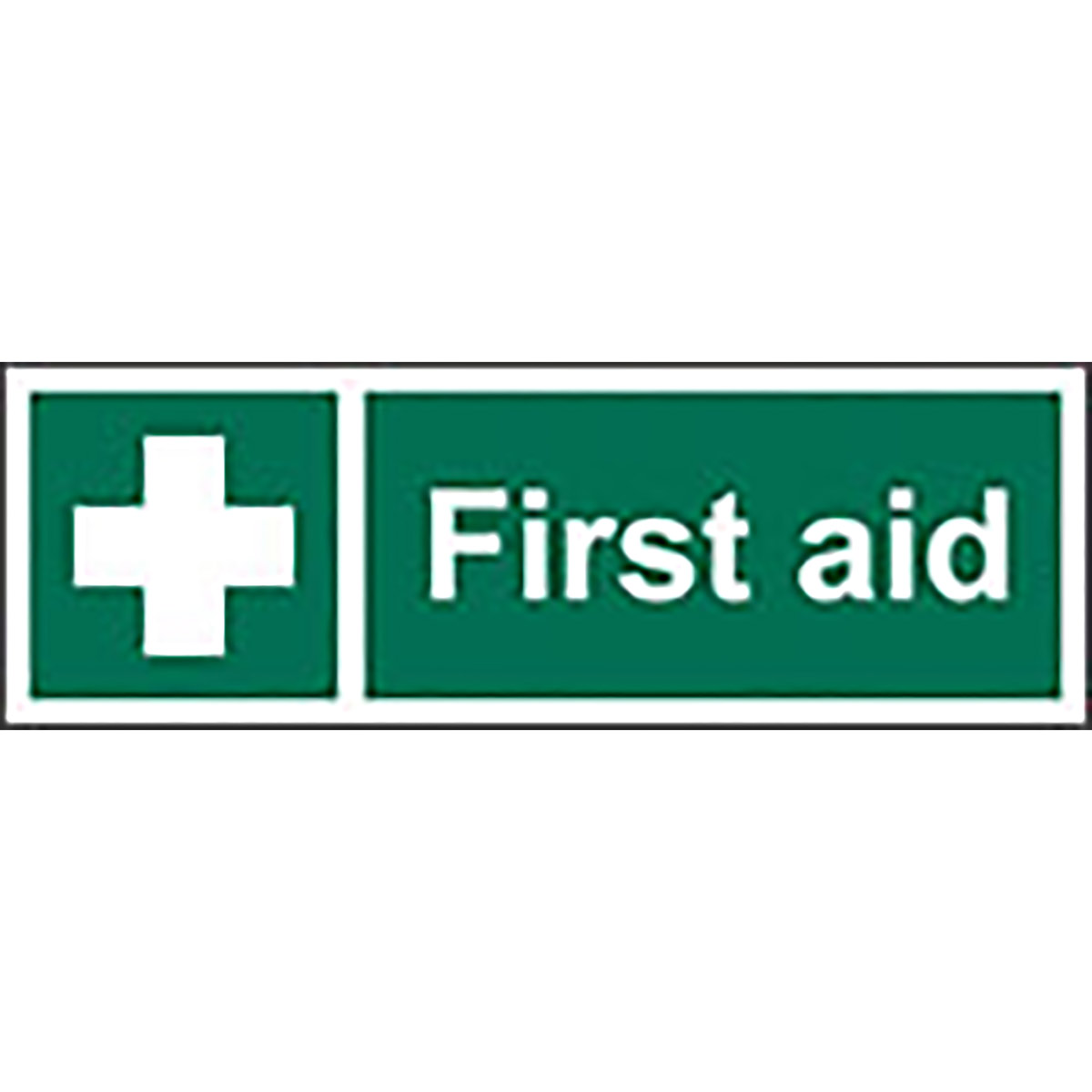 Self-Adhesive Vinyl "First Aid" Sign 300mm x 100mm | Spectrum ...