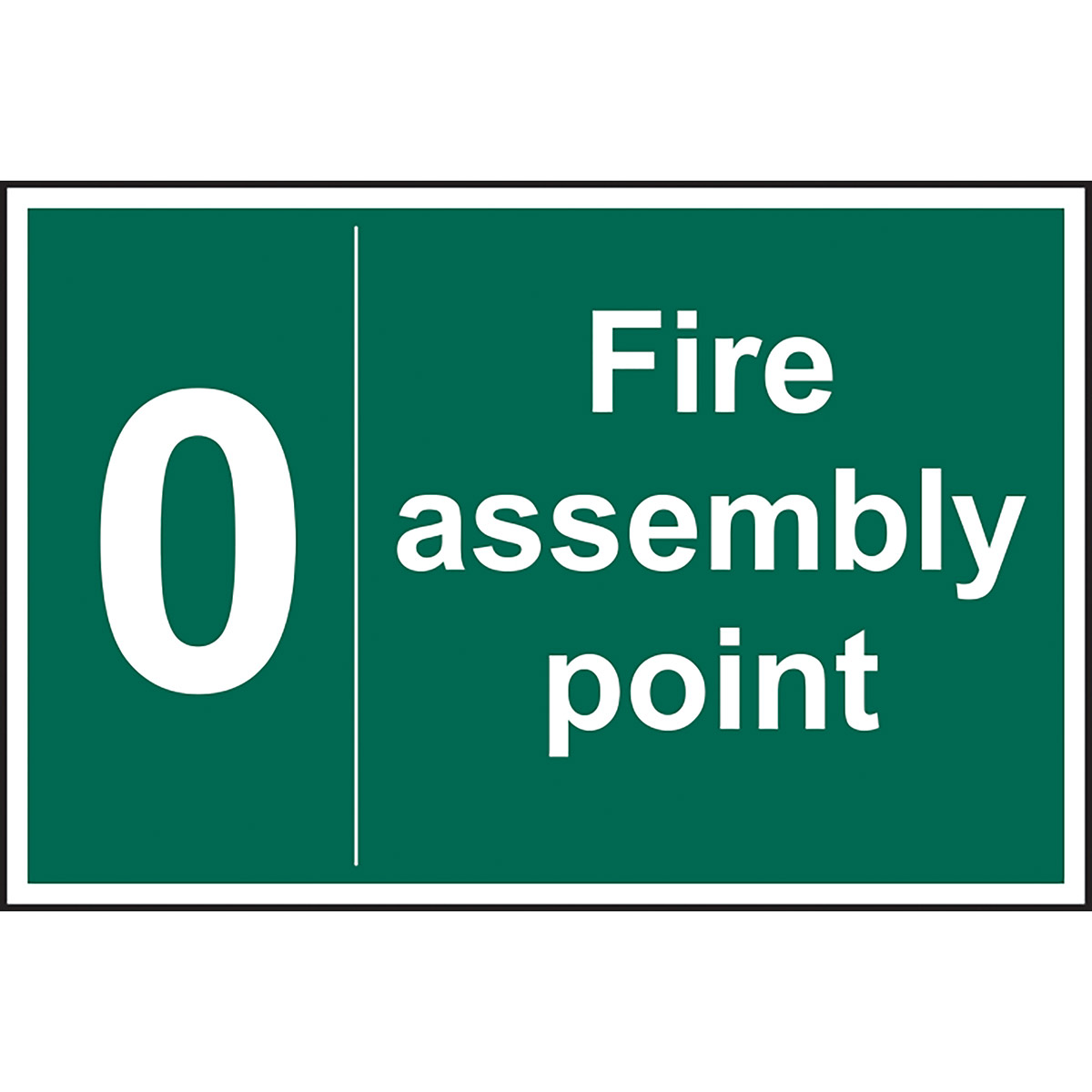 PVC "0 Fire Assembly Point" Sign 300mm x 200mm | Spectrum Industrial ...