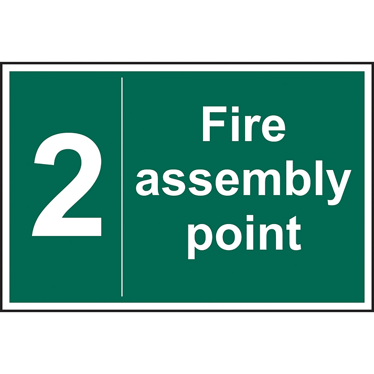 PVC "2 Fire Assembly Point" Sign 300mm x 200mm | Spectrum Industrial ...