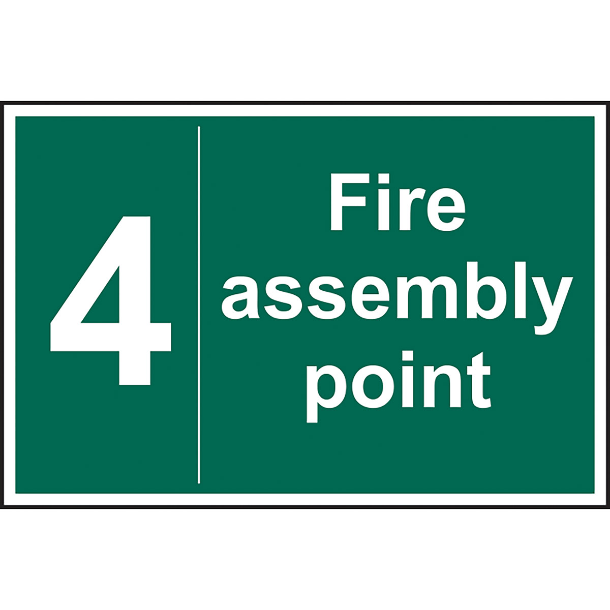 PVC "4 Fire Assembly Point" Sign 300mm x 200mm | Spectrum Industrial ...
