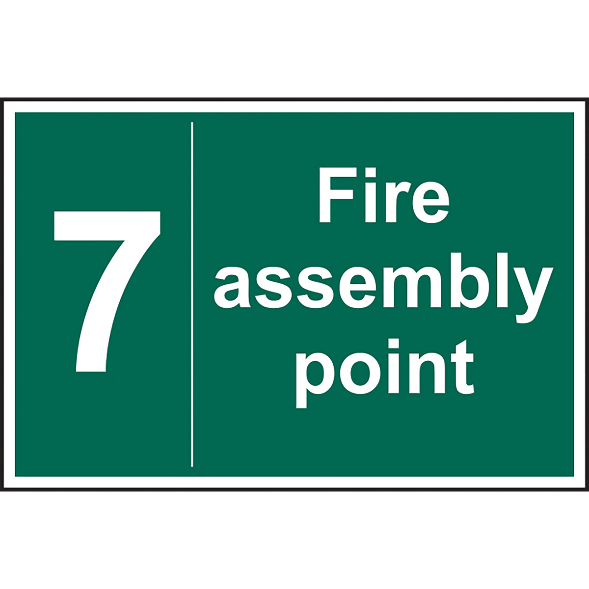 PVC "7 Fire Assembly Point" Sign 600mm x 400mm | Spectrum Industrial ...