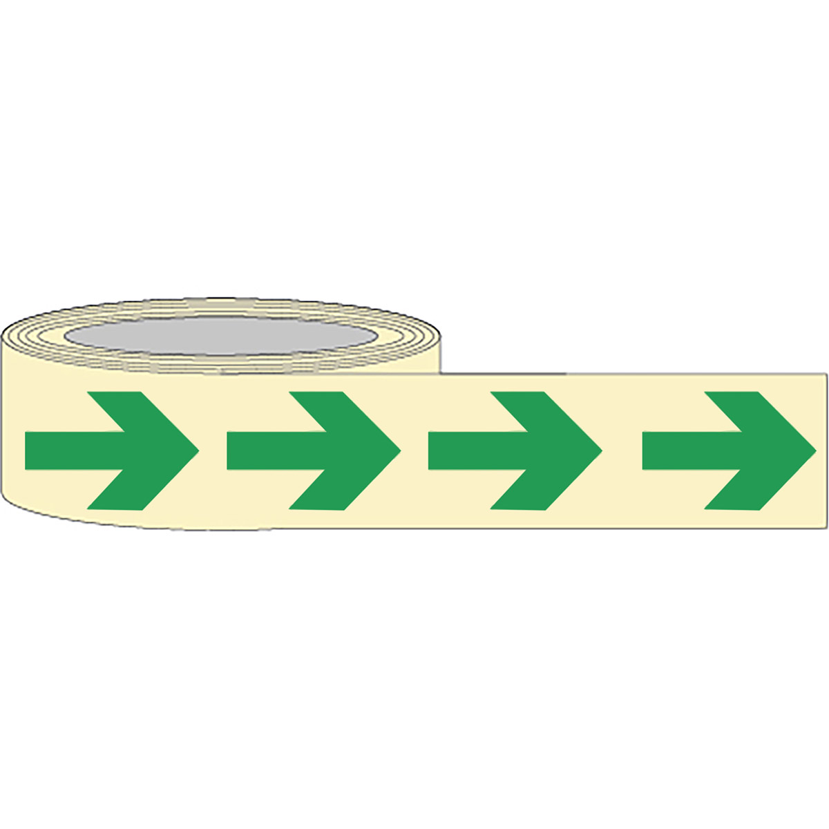Spectrum Industrial Green Arrow Photoluminescent Tape 40mm x 10m ...
