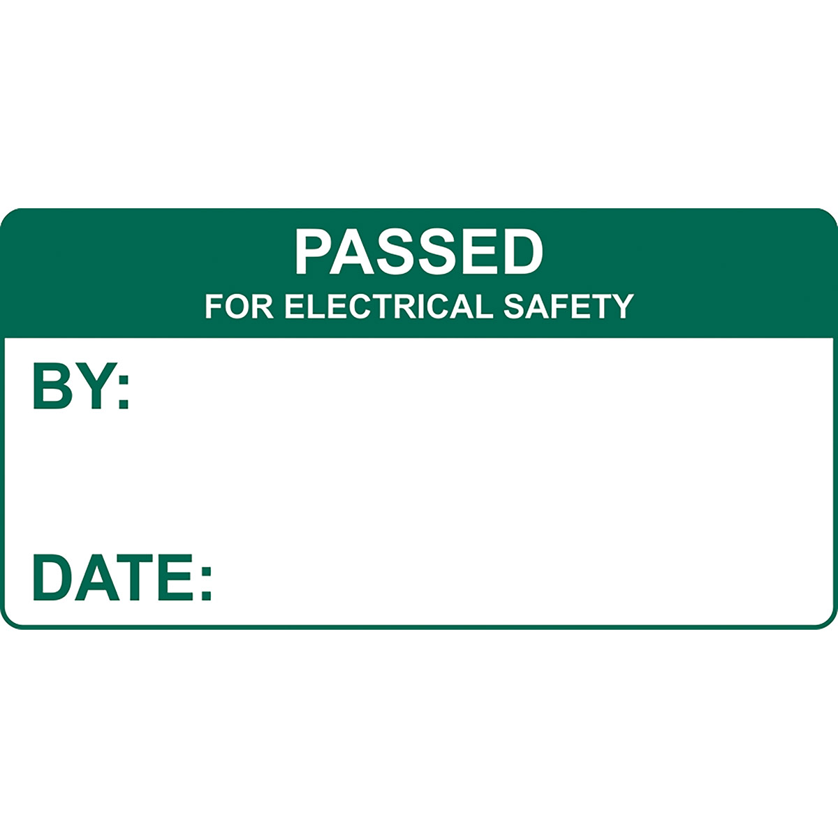 Self-Adhesive Vinyl "Passed For Electrical Safety" PAT Test Label (Roll ...