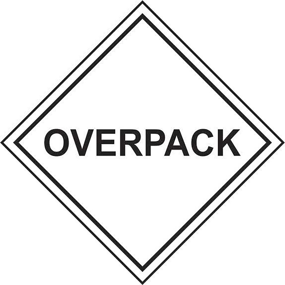 Self-Adhesive Vinyl "Overpack" Label (Roll of 250) | Spectrum ...