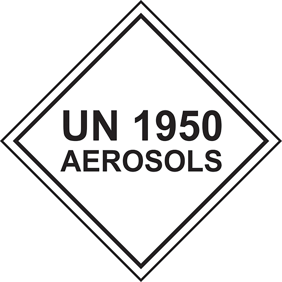 Polypropylene "UN 1950 Aerosols" Dangerous Goods Label 100mm (Roll of ...