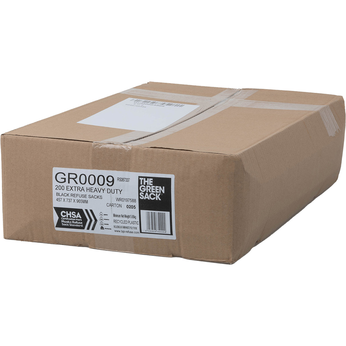 The Green Sack Black 70L Heavy-Duty Bin Bag (Box of 200) | The Green ...