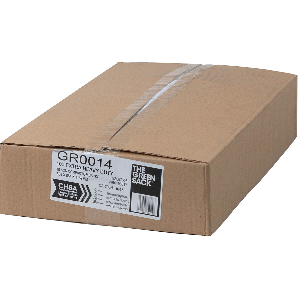 The Green Sack Black 140L Heavy-Duty Compactor Bag (Box of 100) | The ...