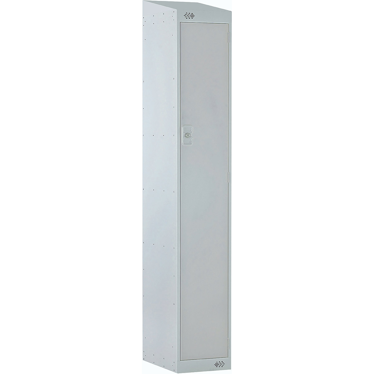 Link 51 One-Tier Grey Metal Locker with Sloping Top 300mm x 450mm x ...