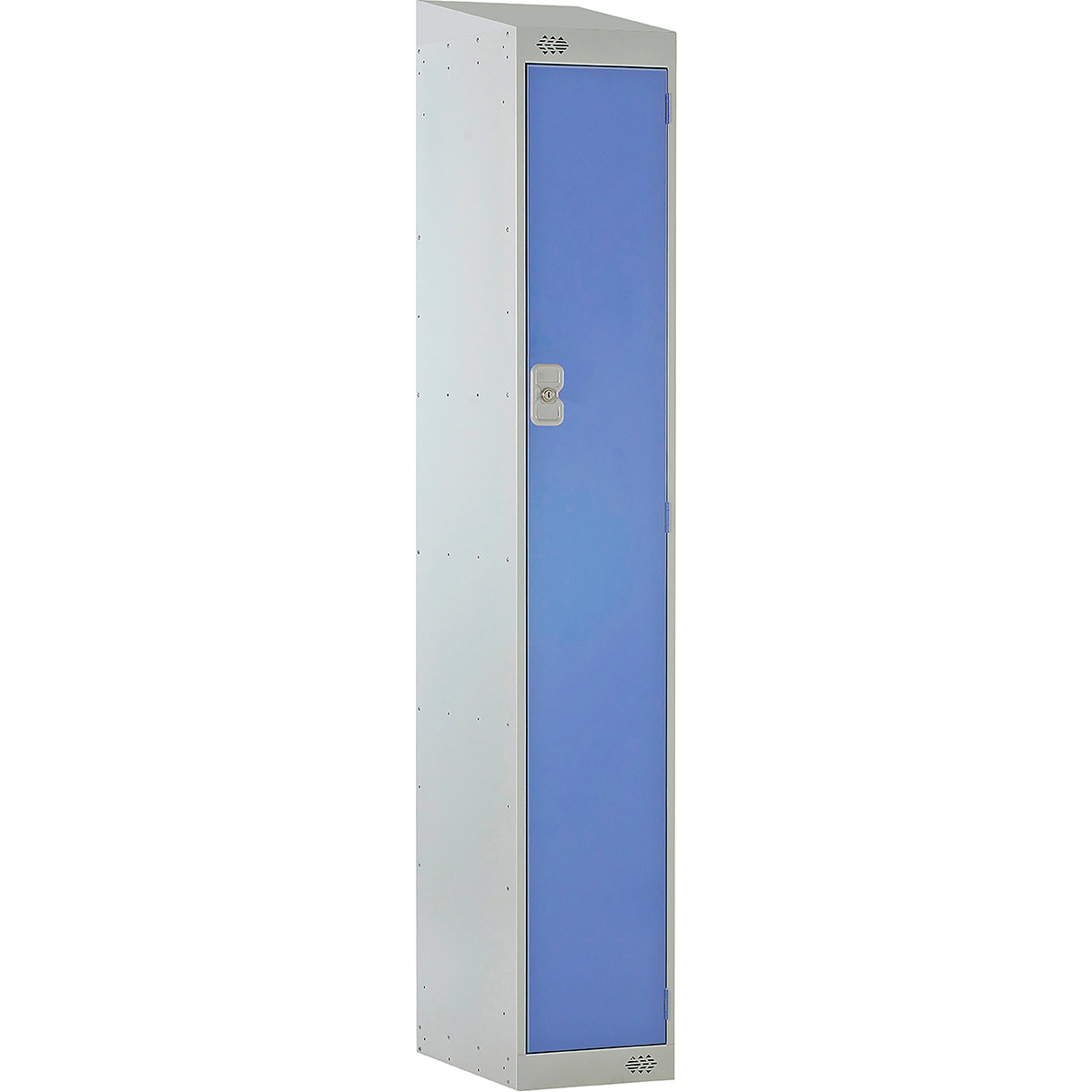 Link 51 One-Tier Light Blue Metal Locker with Sloping Top 450mm x 450mm ...