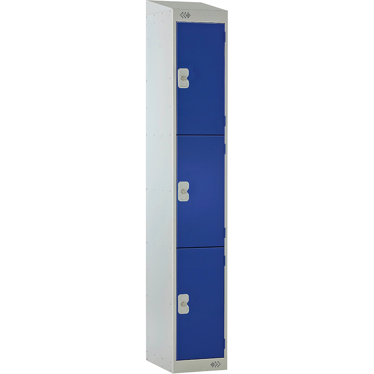 Link 51 Three-Tier Dark Blue Locker with Sloping Top 300mm x 300mm x ...