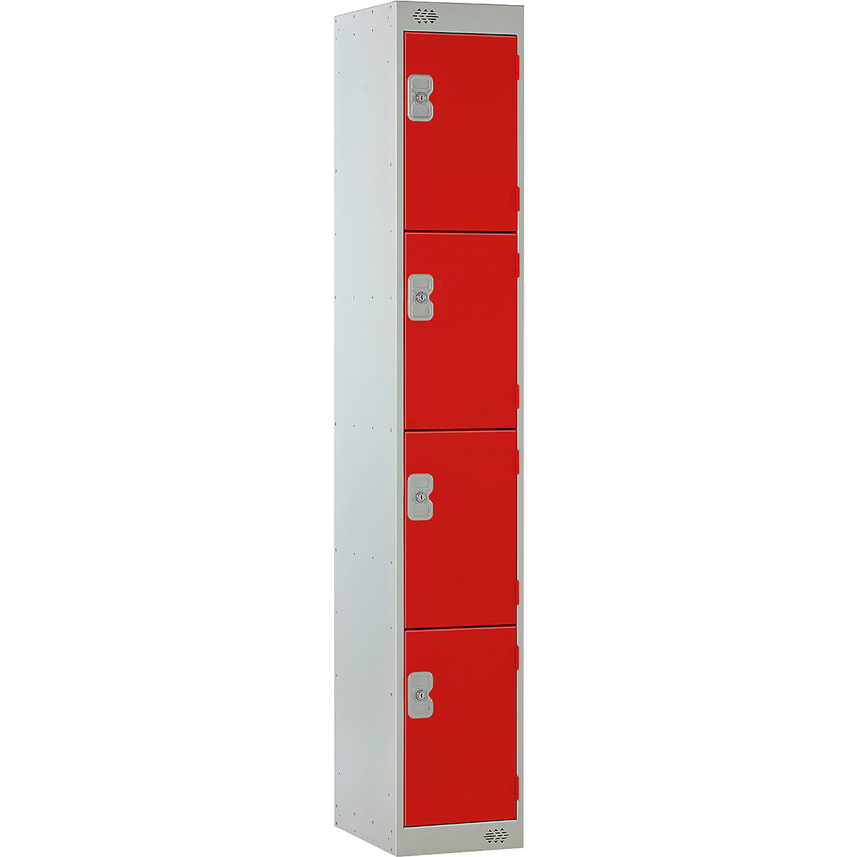 Link 51 Four-Tier Red Metal Locker 300mm x 300mm x 1800mm | Link 51 ...