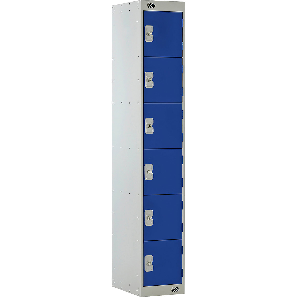 Link 51 Six-Tier Dark Blue Metal Locker 300mm x 450mm x 1800mm | Link ...