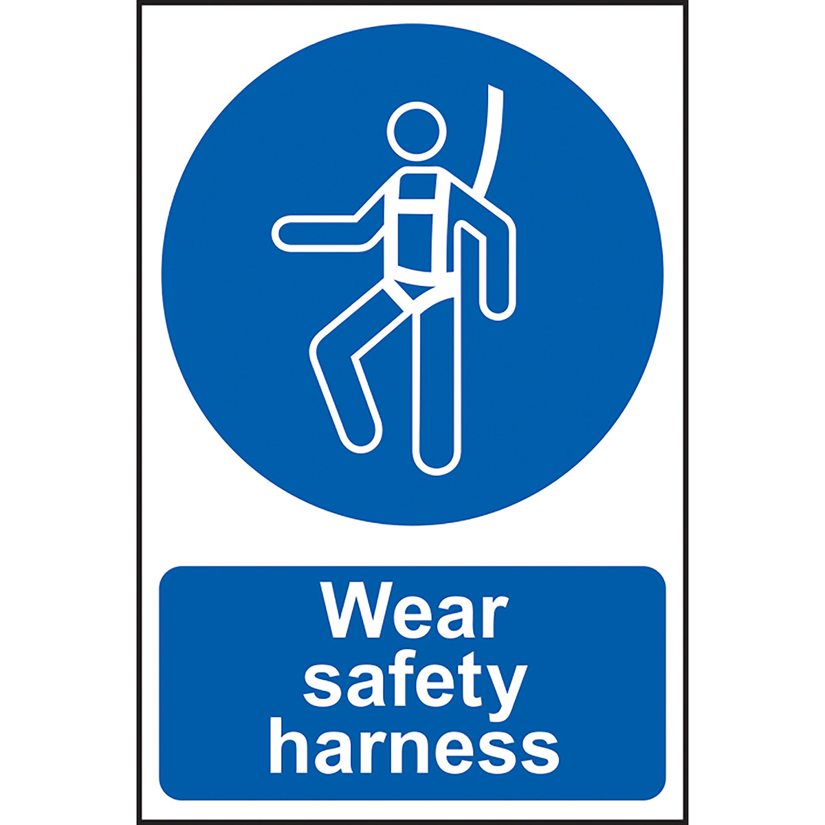 Self-Adhesive PVC "Wear Safety Harness" Sign 200mm x 300mm | Spectrum ...
