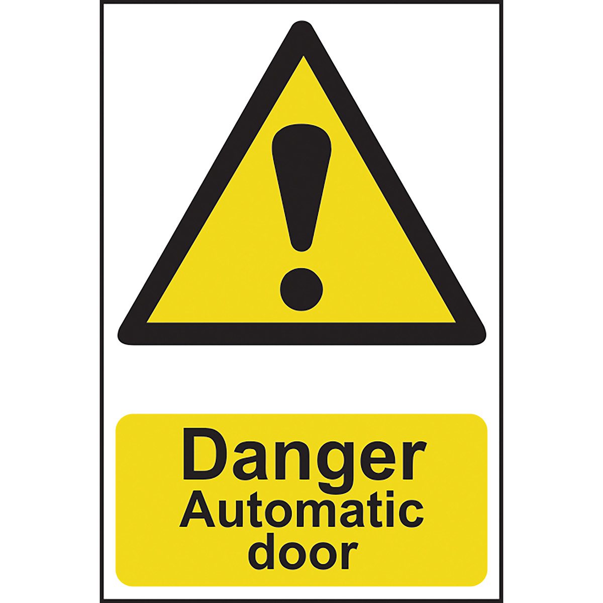Self-Adhesive PVC "Danger Automatic Door" Sign 200mm x 300mm | Spectrum ...