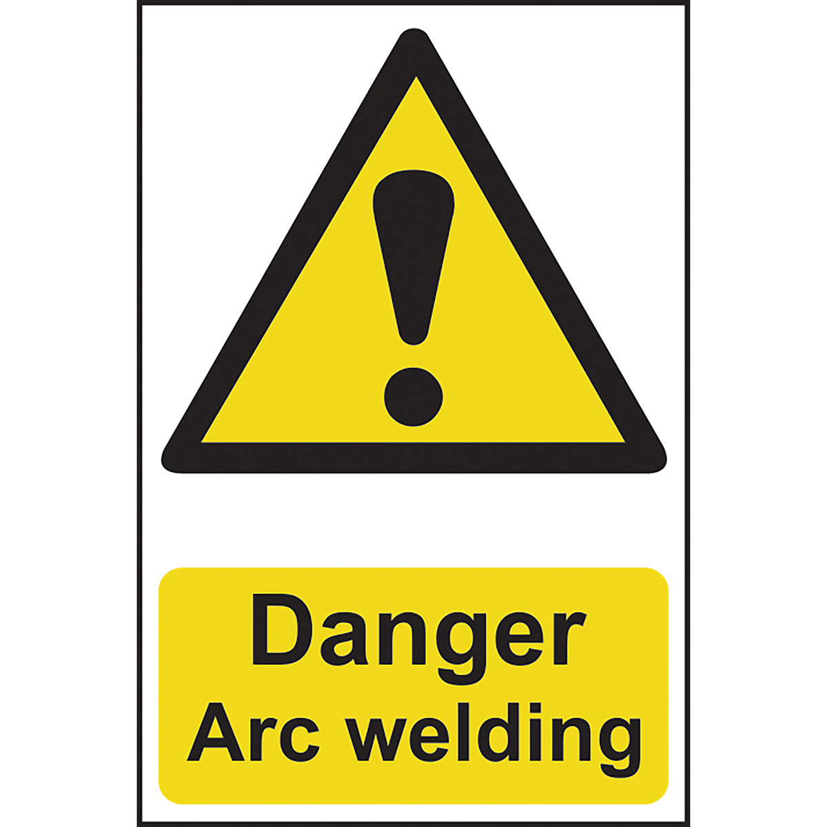 Self-Adhesive PVC "Danger Arc Welding" Sign 200mm x 300mm | Spectrum ...