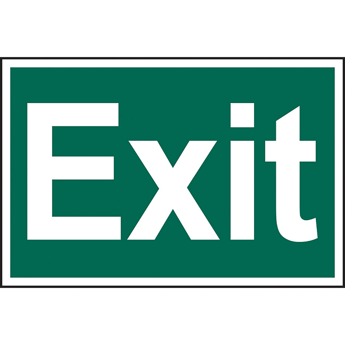 Self-Adhesive PVC "Exit" Sign 300mm x 200mm | Spectrum Industrial ...
