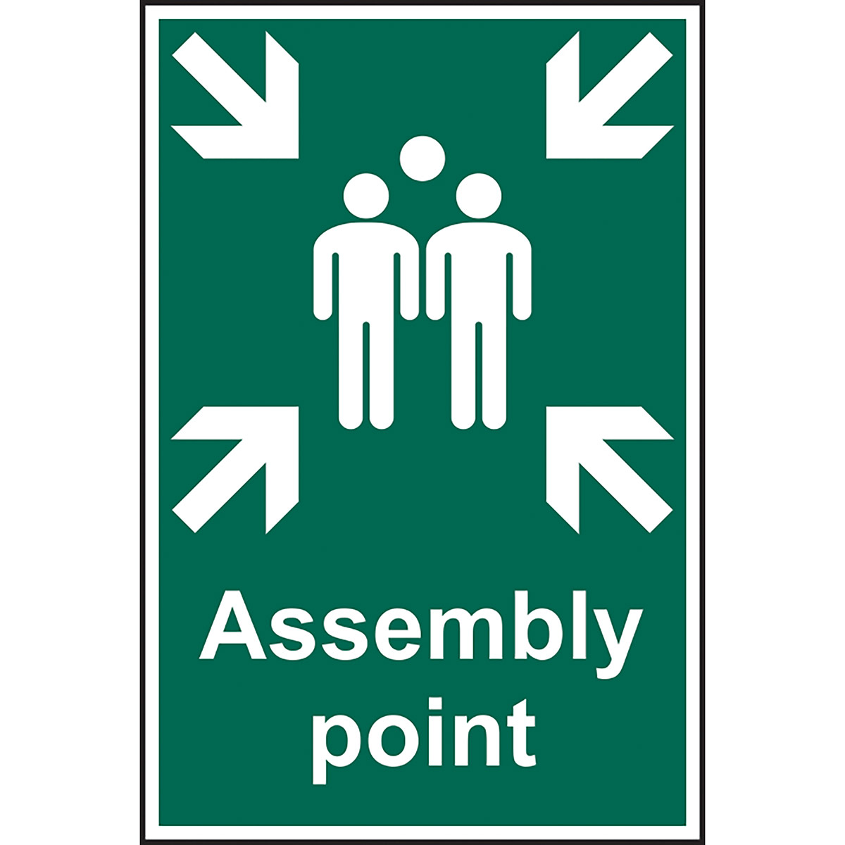 Self-Adhesive PVC "Assembly Point" Sign 200mm x 300mm | Spectrum ...