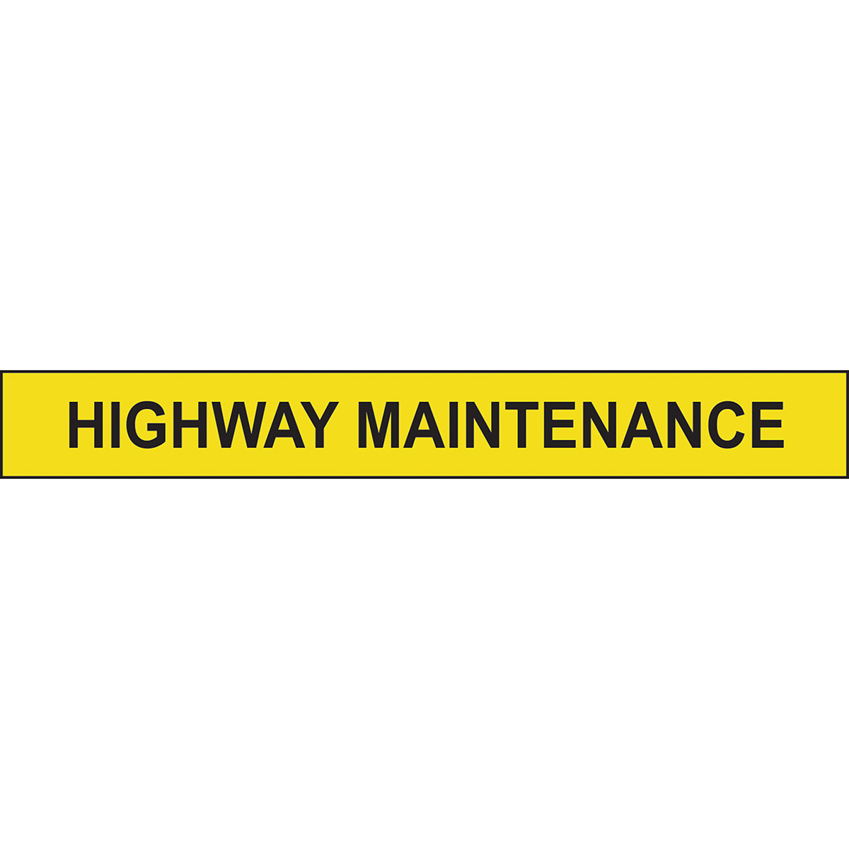 Self-Adhesive Vinyl "Highway Maintenance" Sign 600mm x 75mm | Spectrum ...