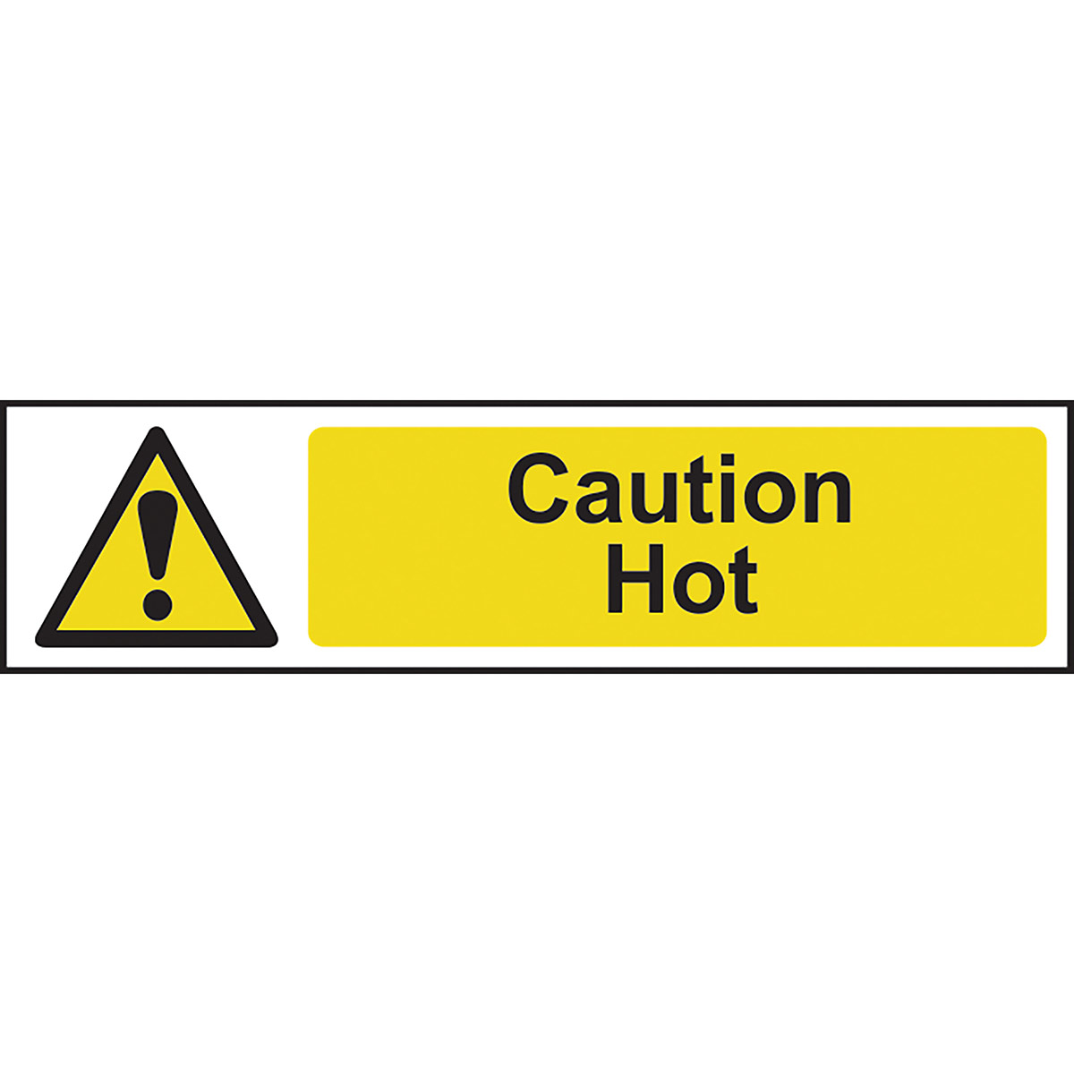 Self-Adhesive PVC "Caution Hot Surface" Sign 200mm x 50mm | Spectrum ...