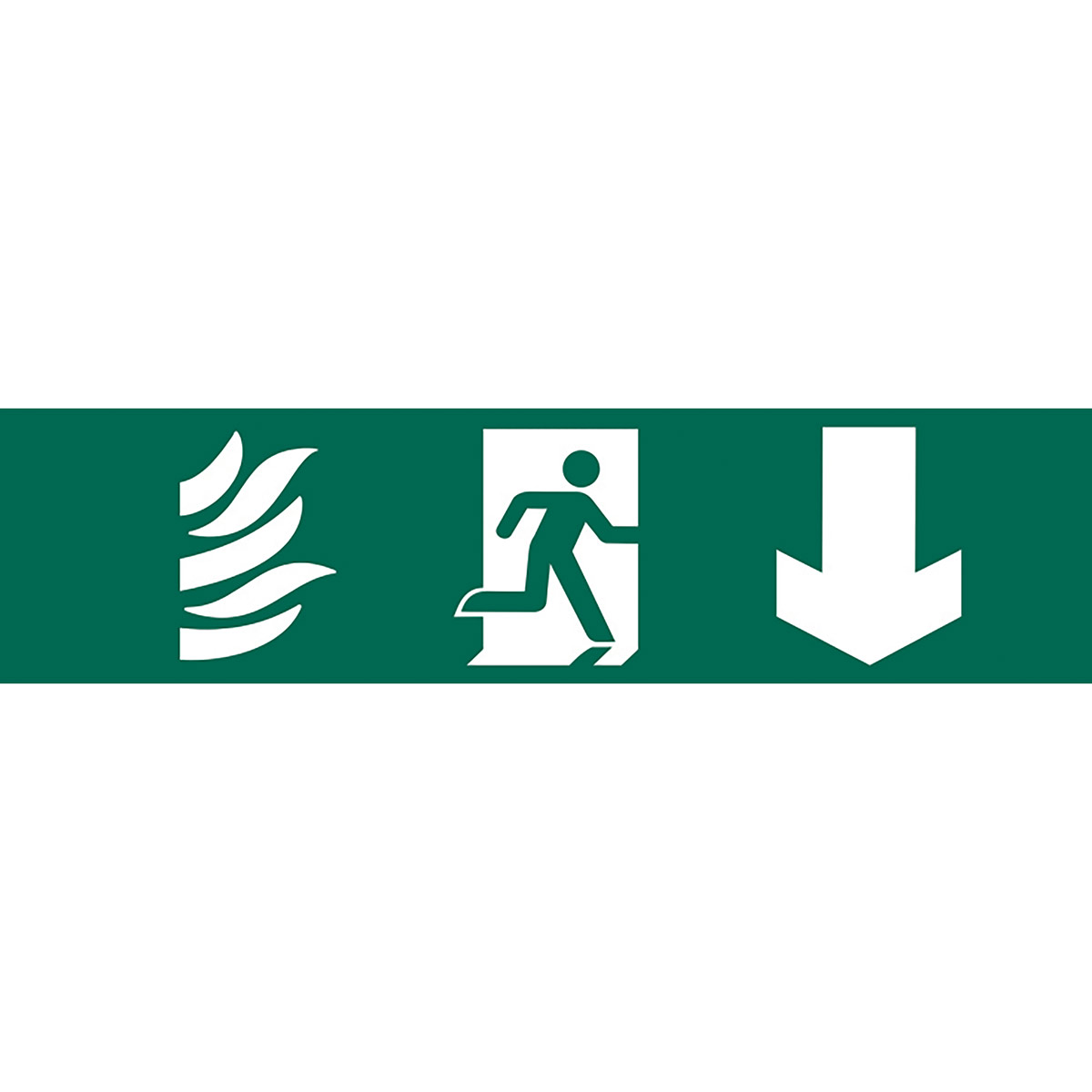 Self-Adhesive PVC Down Arrow/Running Man Sign 200mm x 50mm | Spectrum ...