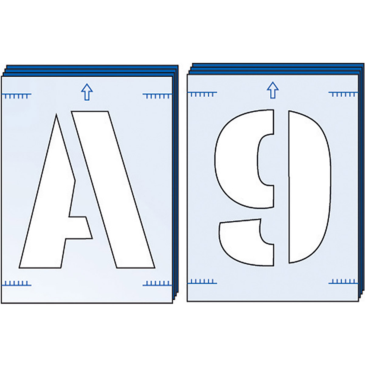 Polyester Letters and Numbers Stencil Set 100mm | Not Branded ...
