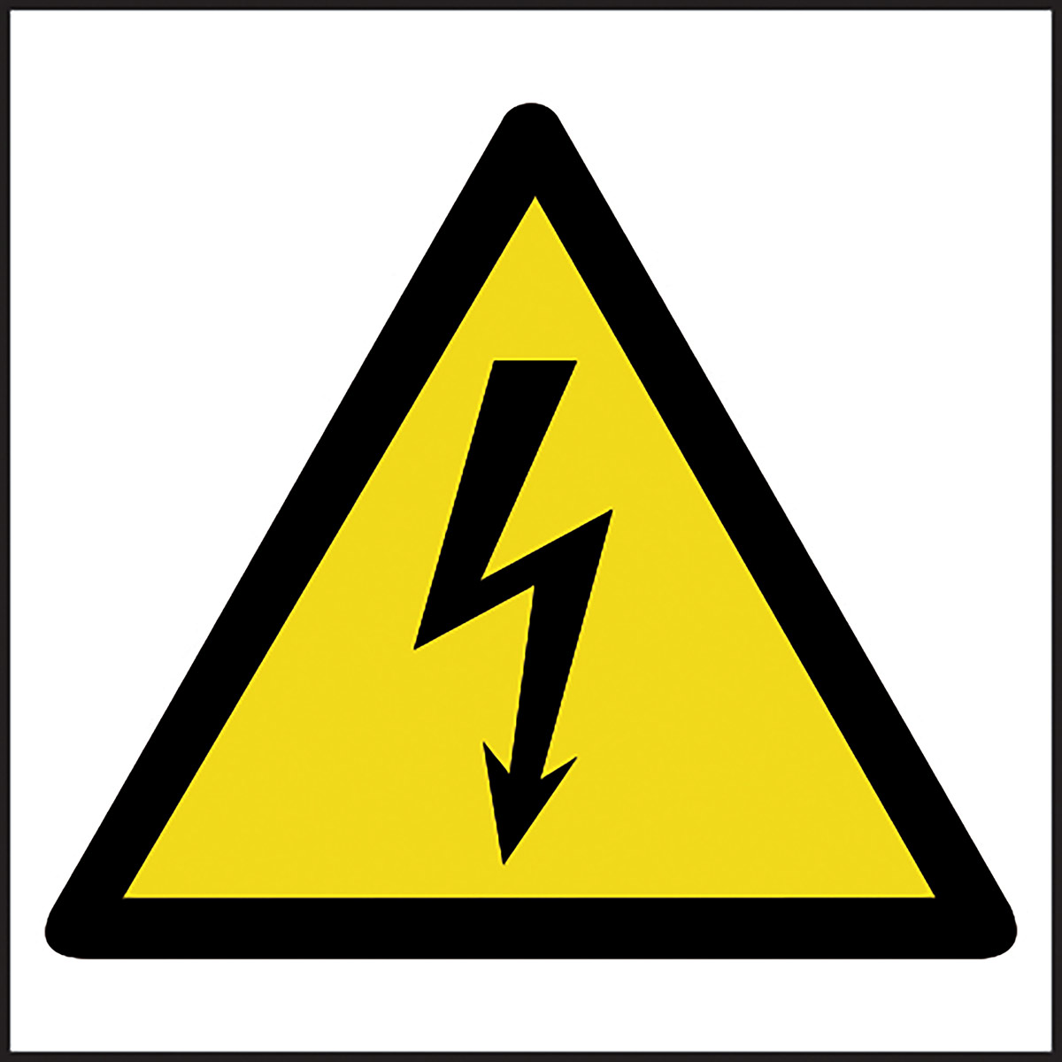 PVC Electrical Hazard Symbol 200mm x 200mm | Spectrum Industrial ...