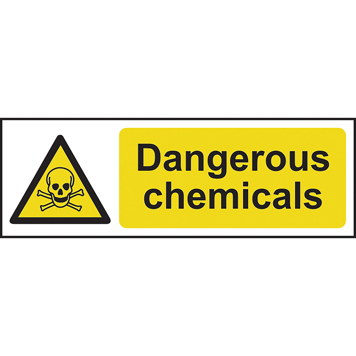 Self-Adhesive Vinyl "Dangerous Chemicals" Sign 300mm x 100mm | Spectrum ...