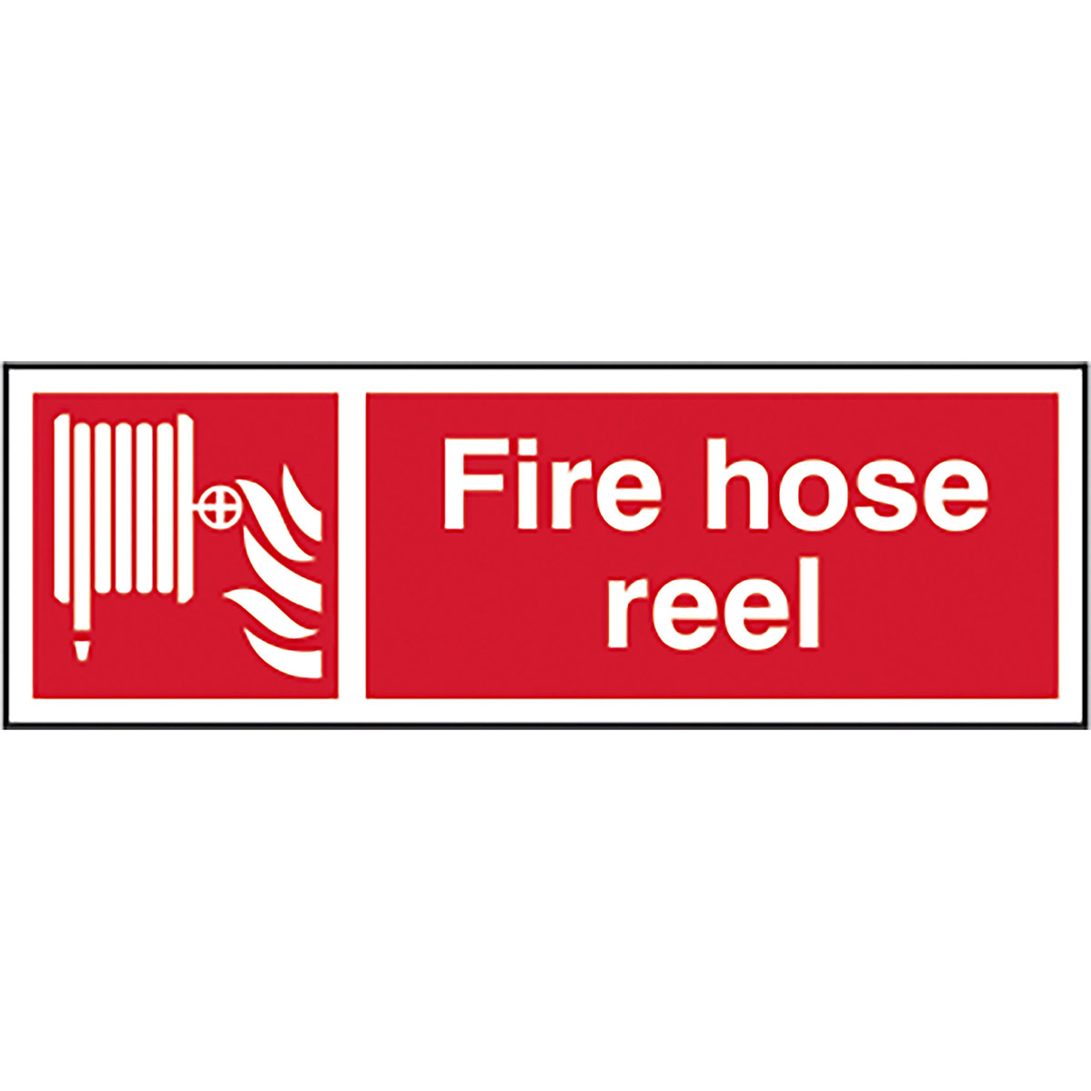 Self-Adhesive Vinyl "Fire Hose Reel" Sign 300mm x 100mm | Spectrum ...