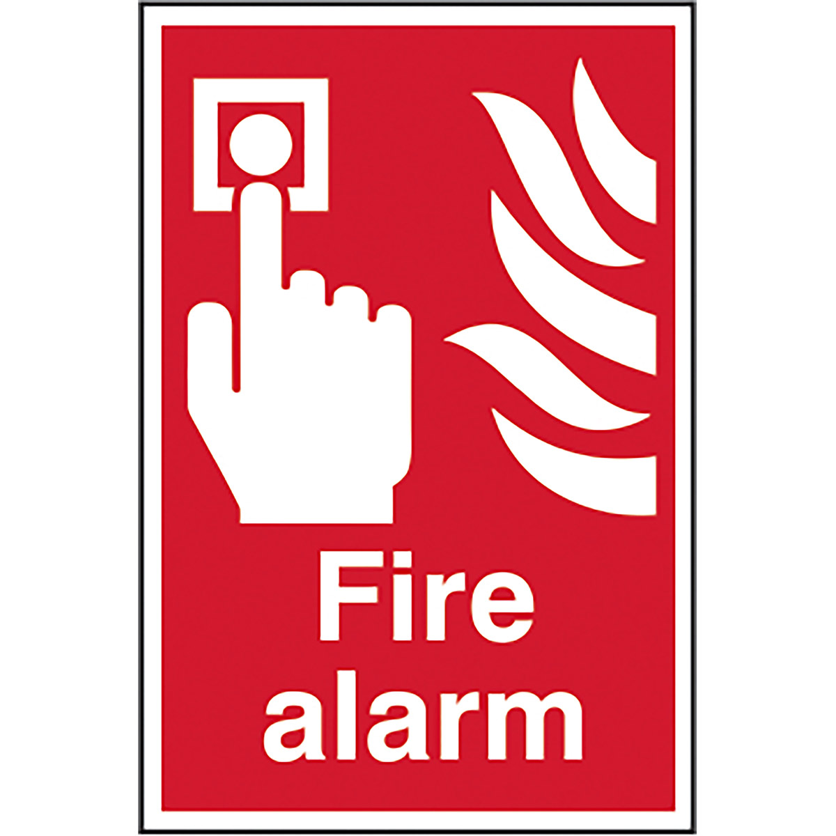 Self-Adhesive Vinyl "Fire Alarm" Sign 200mm x 300mm | Spectrum ...
