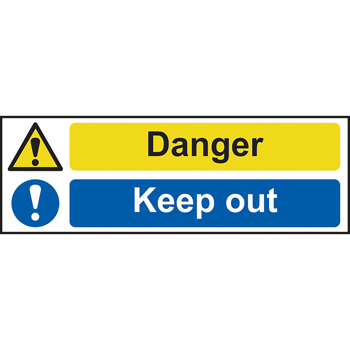 PVC "Danger Keep Out" Sign 600mm x 200mm | Spectrum Industrial ...