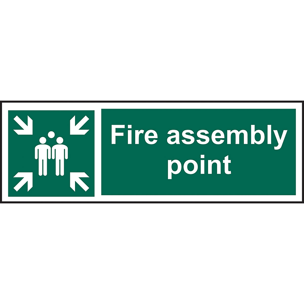PVC "Fire Assembly Point" Sign 600mm x 200mm | Spectrum Industrial ...