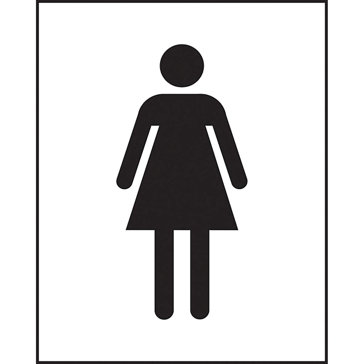 Self-Adhesive Vinyl Women’s Toilet Sign 200mm | Spectrum Industrial ...