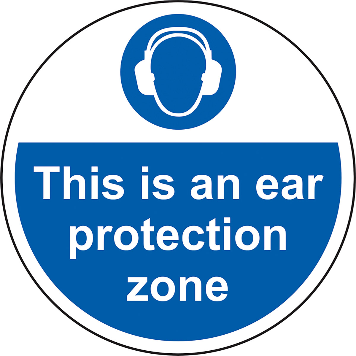 Slip-Resistant Laminate "This Is An Ear Protection Zone" Floor Graphic ...
