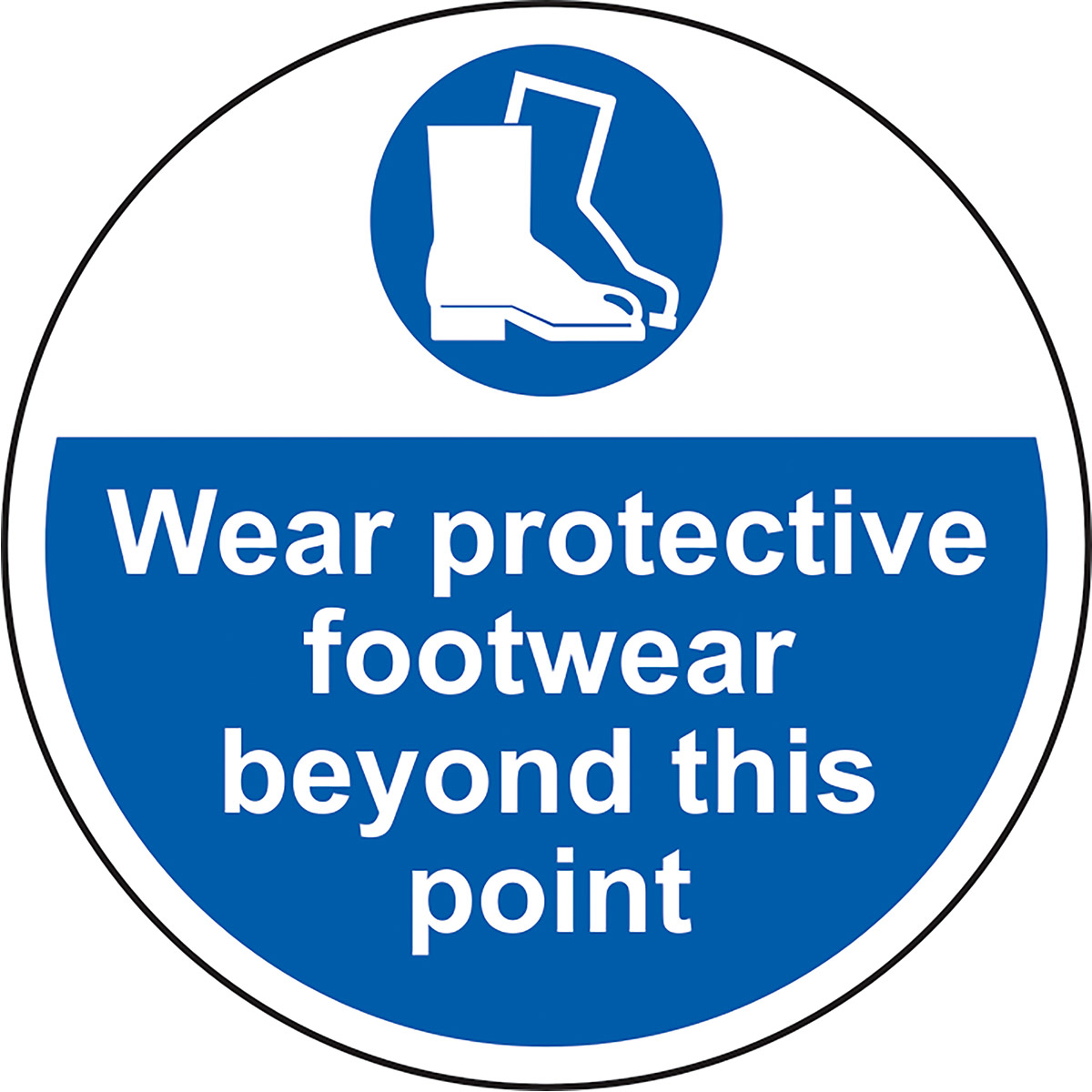 Slip-Resistant "Wear Protective Footwear Beyond this Point" Floor ...