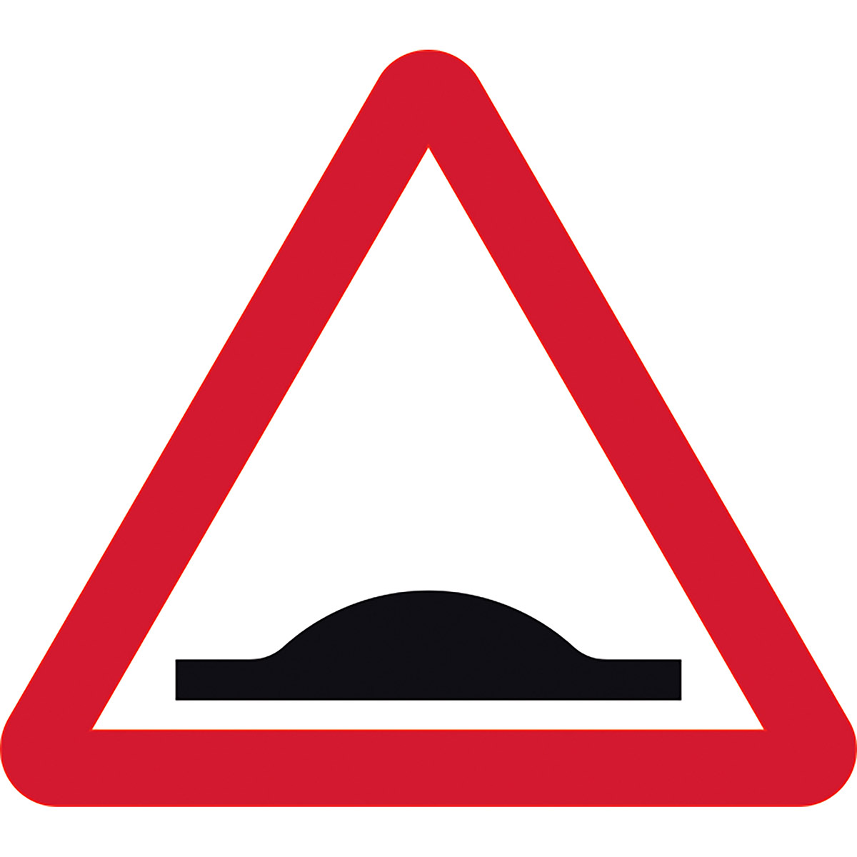 Dibond Triangular Speed Bumps Permanent Road Sign with Channel 600mm ...