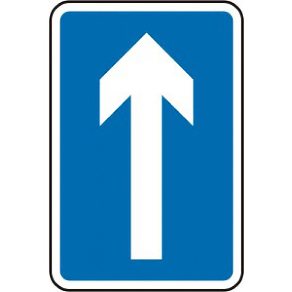 Dibond Rectangular Up Arrow Road Sign with Channel 300mm x 450mm ...