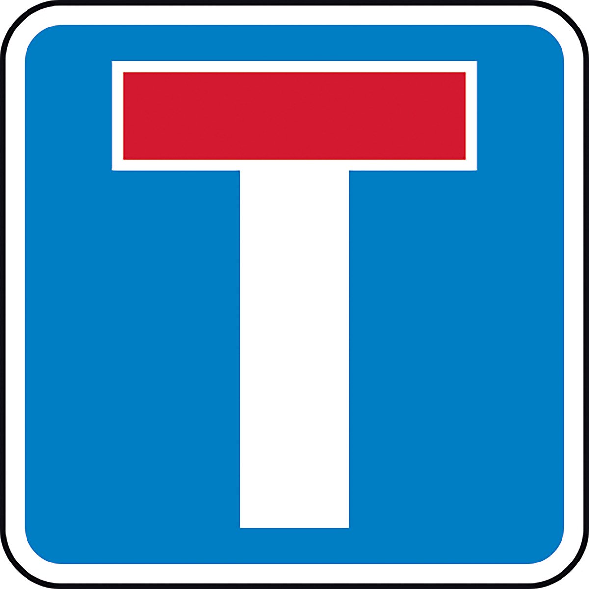 Dibond Square No Through Road Sign with Channel 480mm x 480mm | Not ...