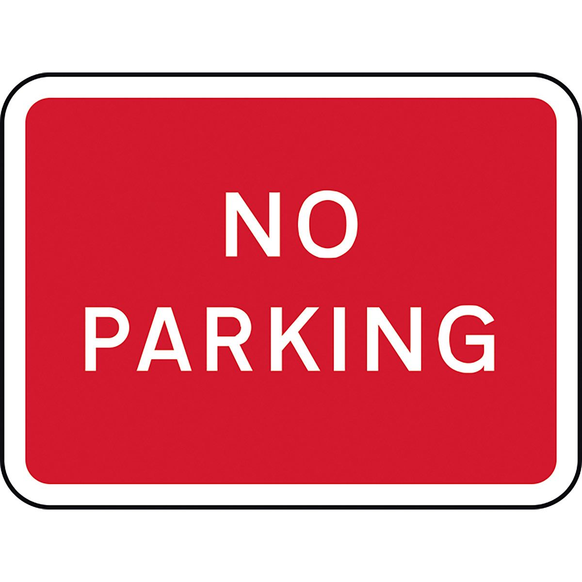 Dibond "No Parking" Road Sign with Channel 600mm x 450mm | Spectrum ...