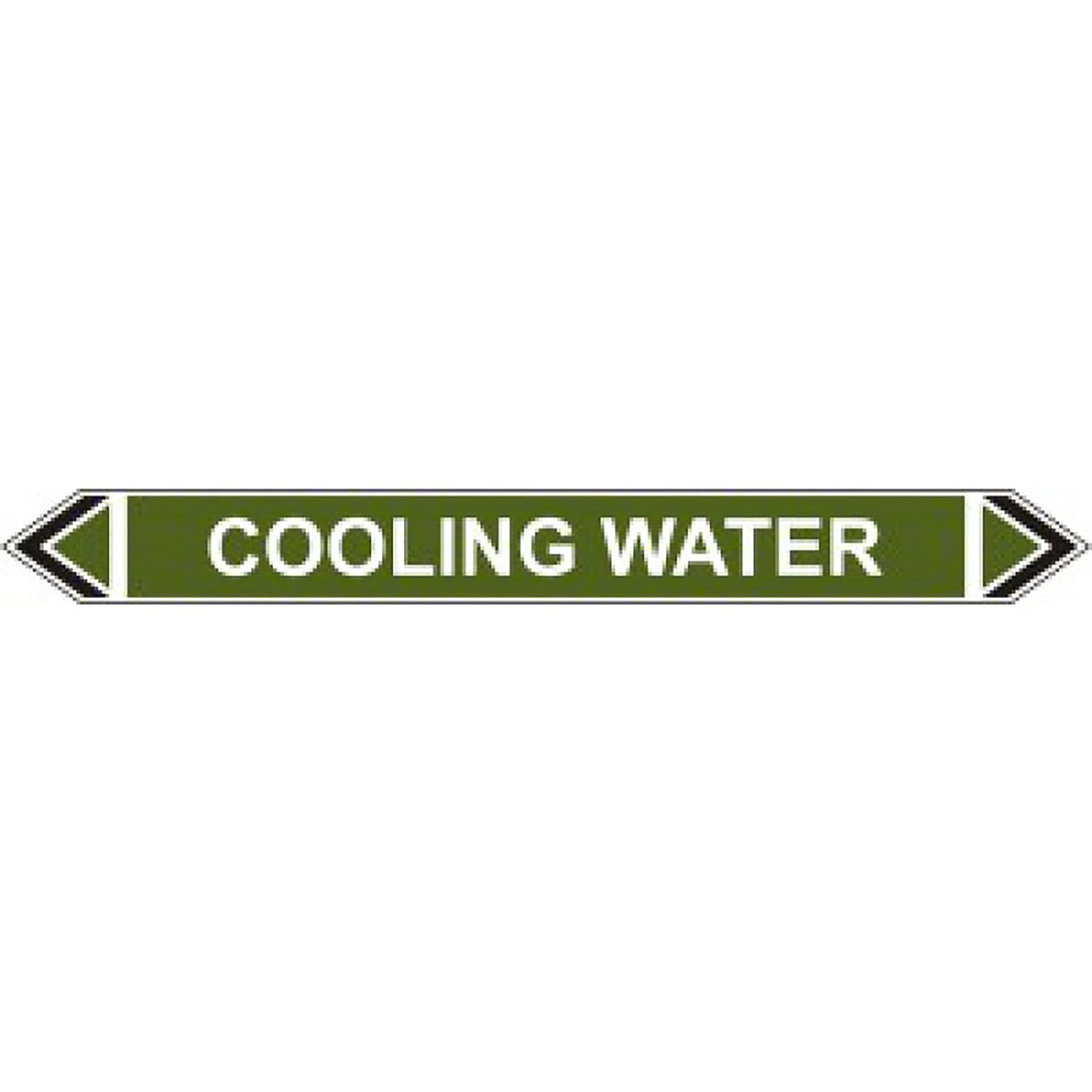 Self-Adhesive Green "Cooling Water" Pipe Marking Label 384mm (Pack of 5 ...