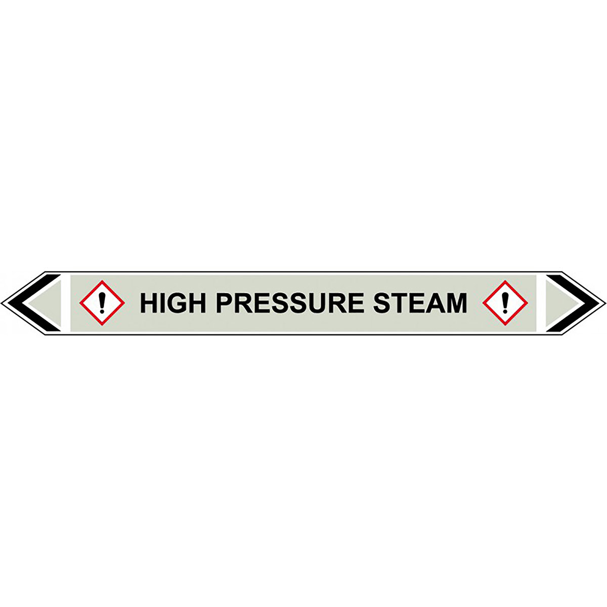 Self-Adhesive Grey "High Pressure Steam" Pipe Marking Label 384mm (Pack ...