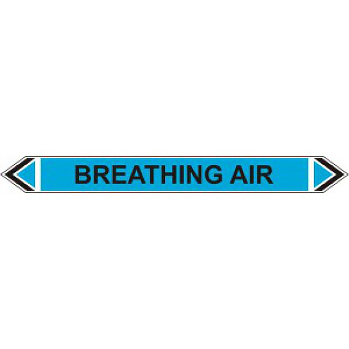 Self-Adhesive Light Blue "Breathing Air" Pipe Marking Label 384mm (Pack ...