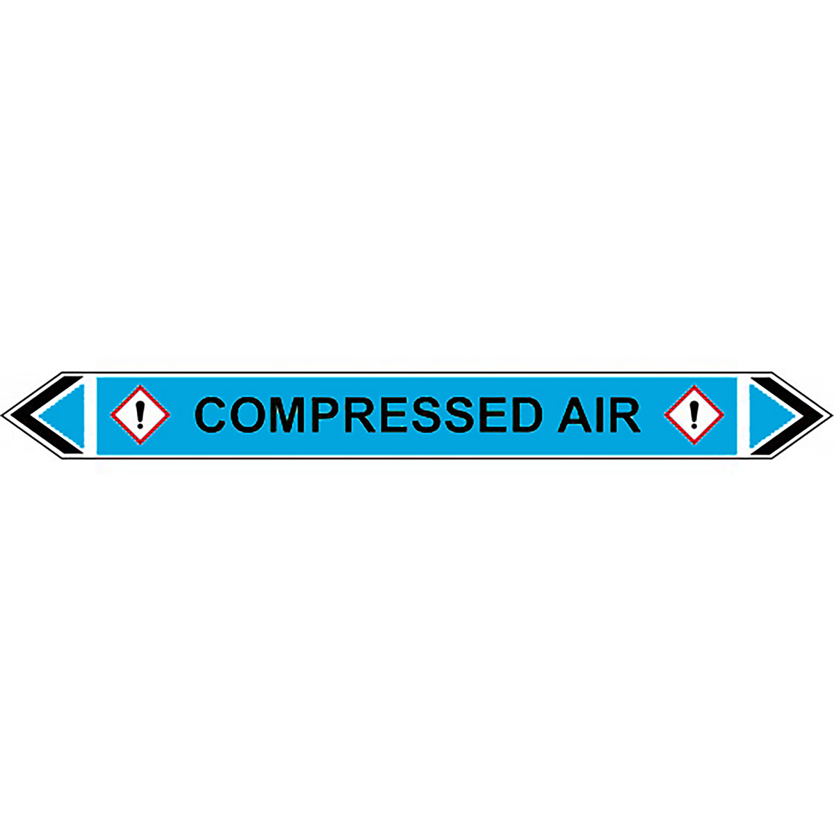 Self-Adhesive Light Blue "Compressed Air" Pipe Marking Label 384mm ...