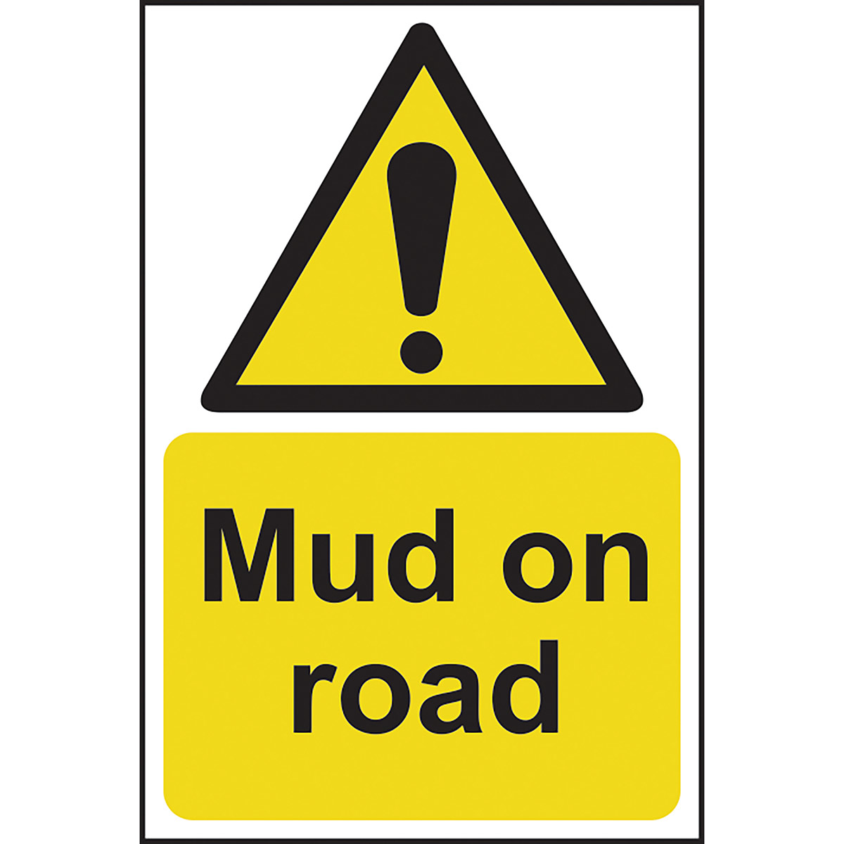 Self-Adhesive Vinyl "Mud on Road" Sign 200mm x 300mm | Spectrum ...