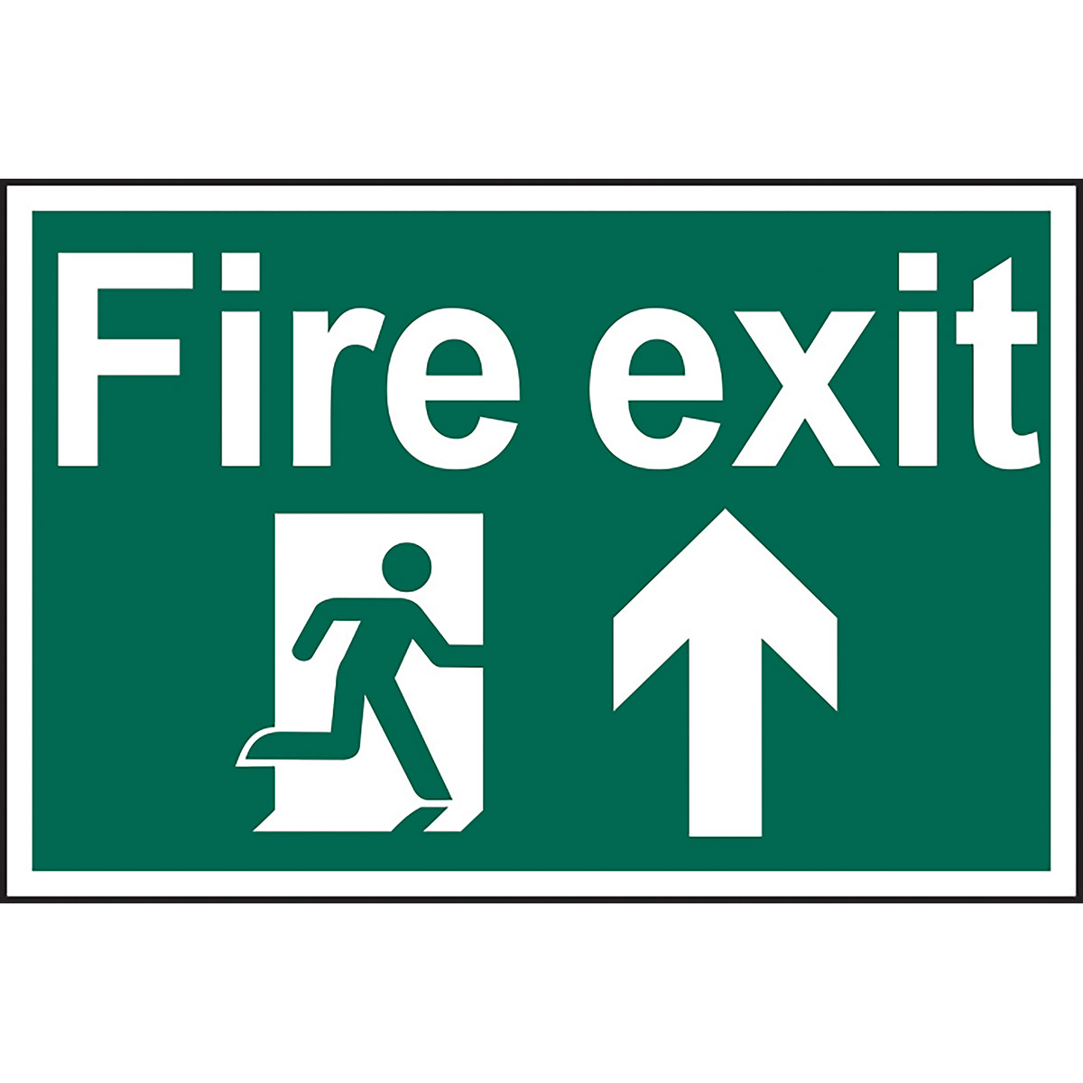 PVC "Fire Exit" Up Arrow/Running Man Sign 300mm x 200mm | Spectrum ...