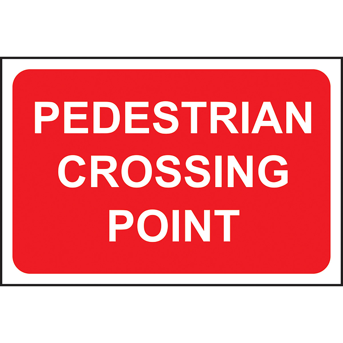 PVC "Pedestrian Crossing Point" Road Sign 600mm x 400mm | Spectrum ...