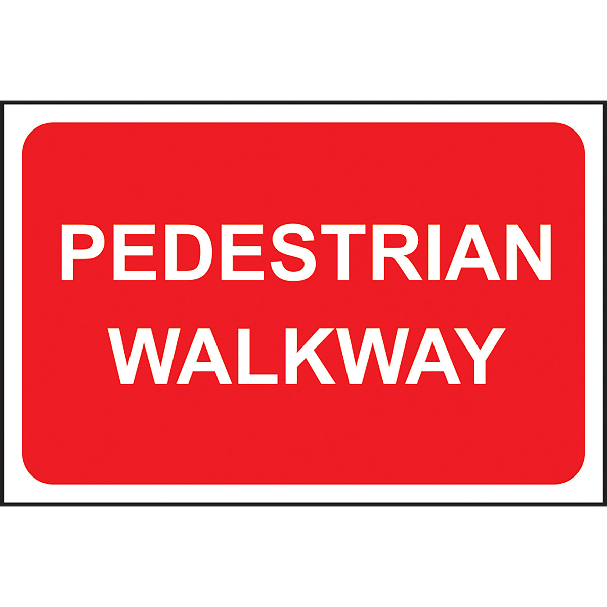 PVC "Pedestrian Walkway" Road Sign 600mm x 400mm | Spectrum Industrial ...
