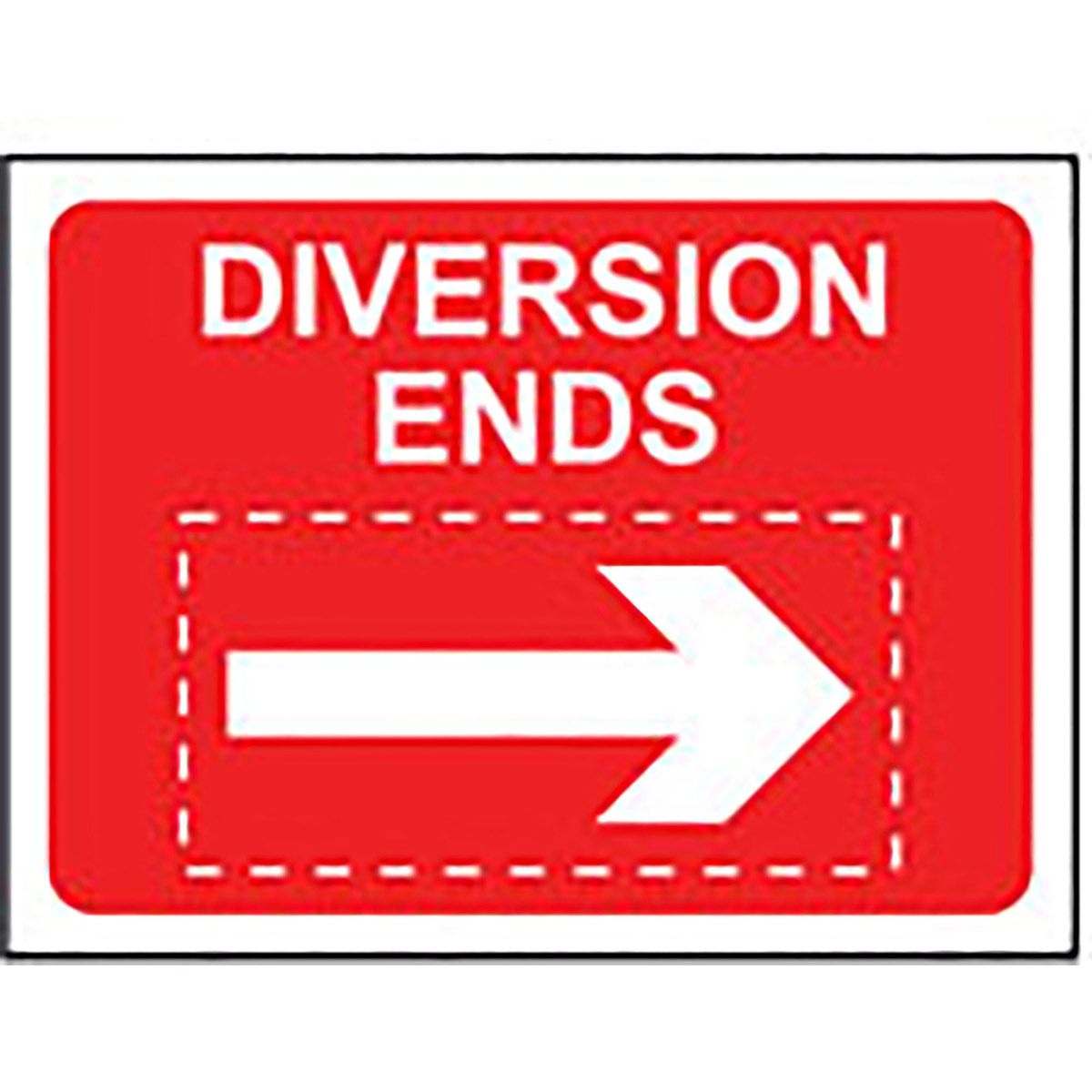 Quazar TriFlex Roll-Up "Diversion Ends" Road Sign with Arrow 1050mm x ...
