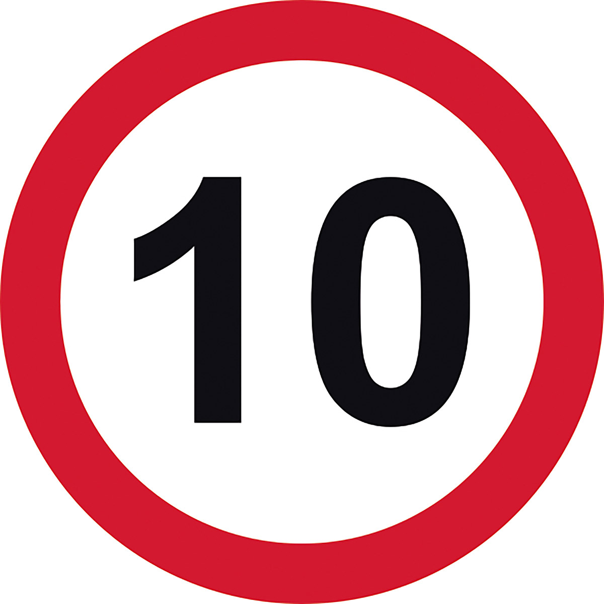 Dibond Circular 10mph Permanent Road Sign 600mm | Spectrum Industrial ...