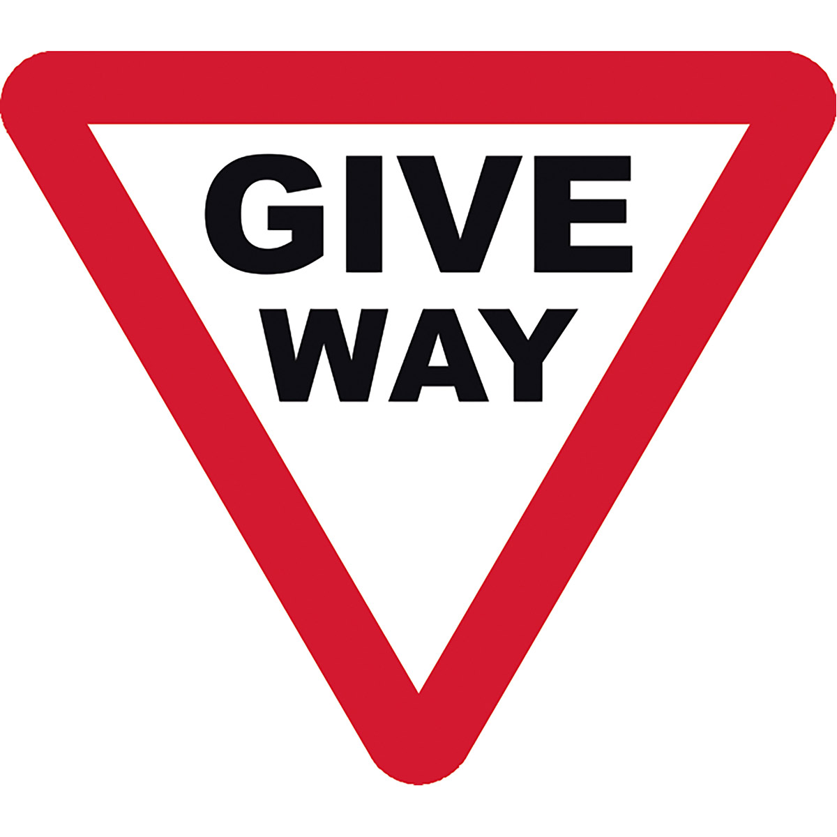 Dibond Triangular "Give Way" Permanent Road Sign 600mm | Spectrum ...